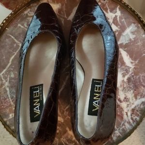 Vaneli | Shoes | Van Eli Brown Patent Heels Sz 65 | Poshmark